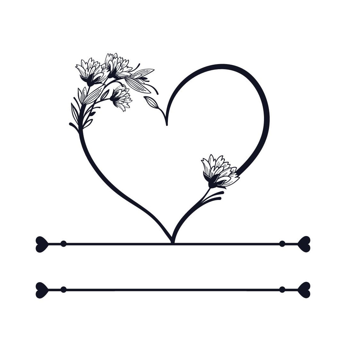 9 Heart Frame SVG Heart Border Svg heart Hand Drawn Heart - Etsy