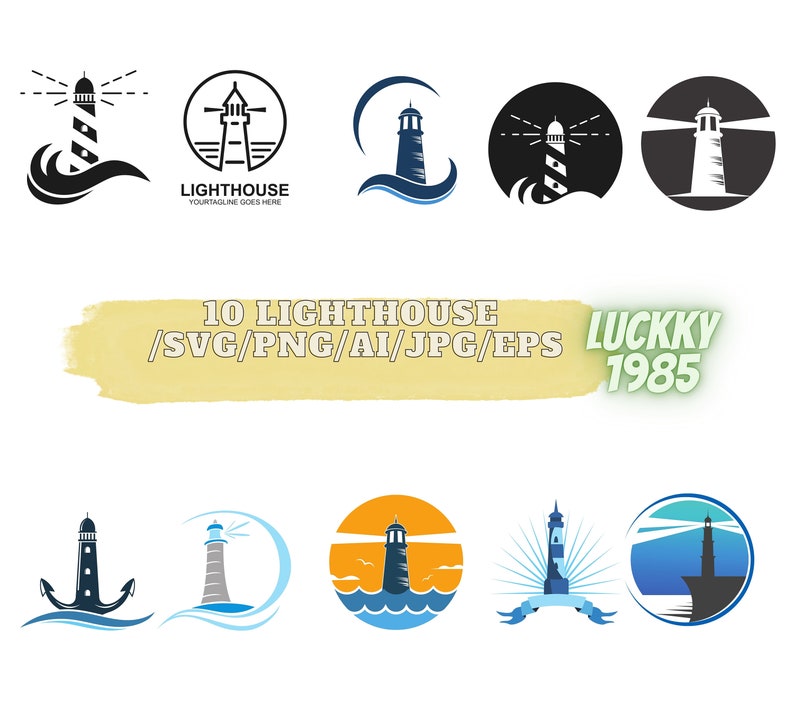 10 Faro SVG / mar svg / océano svg / clipart / faro Signo de bienvenida ...