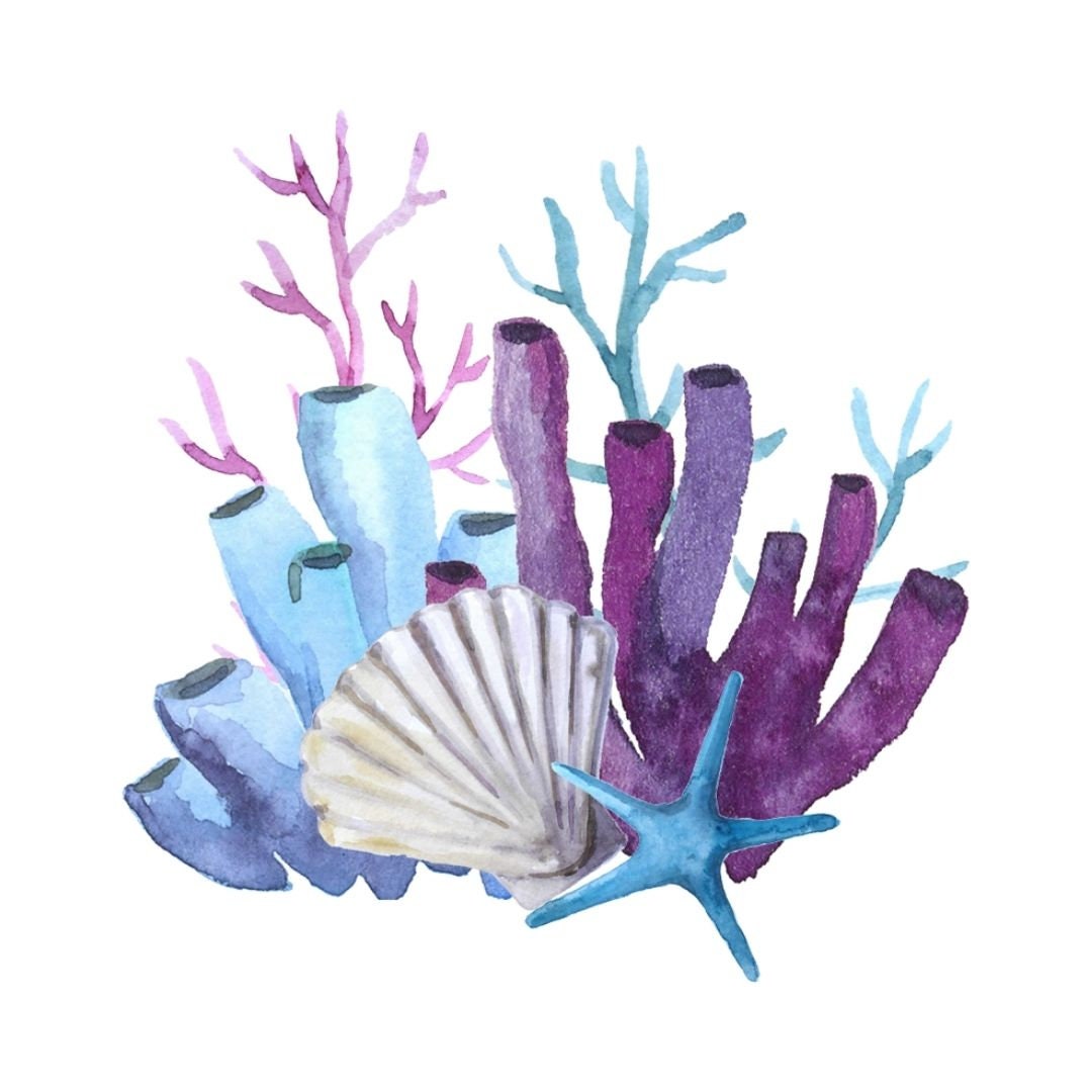 10 Colorful Ocean Svg ,coral Svg,silhouettes,png Cut File Cliparts ...