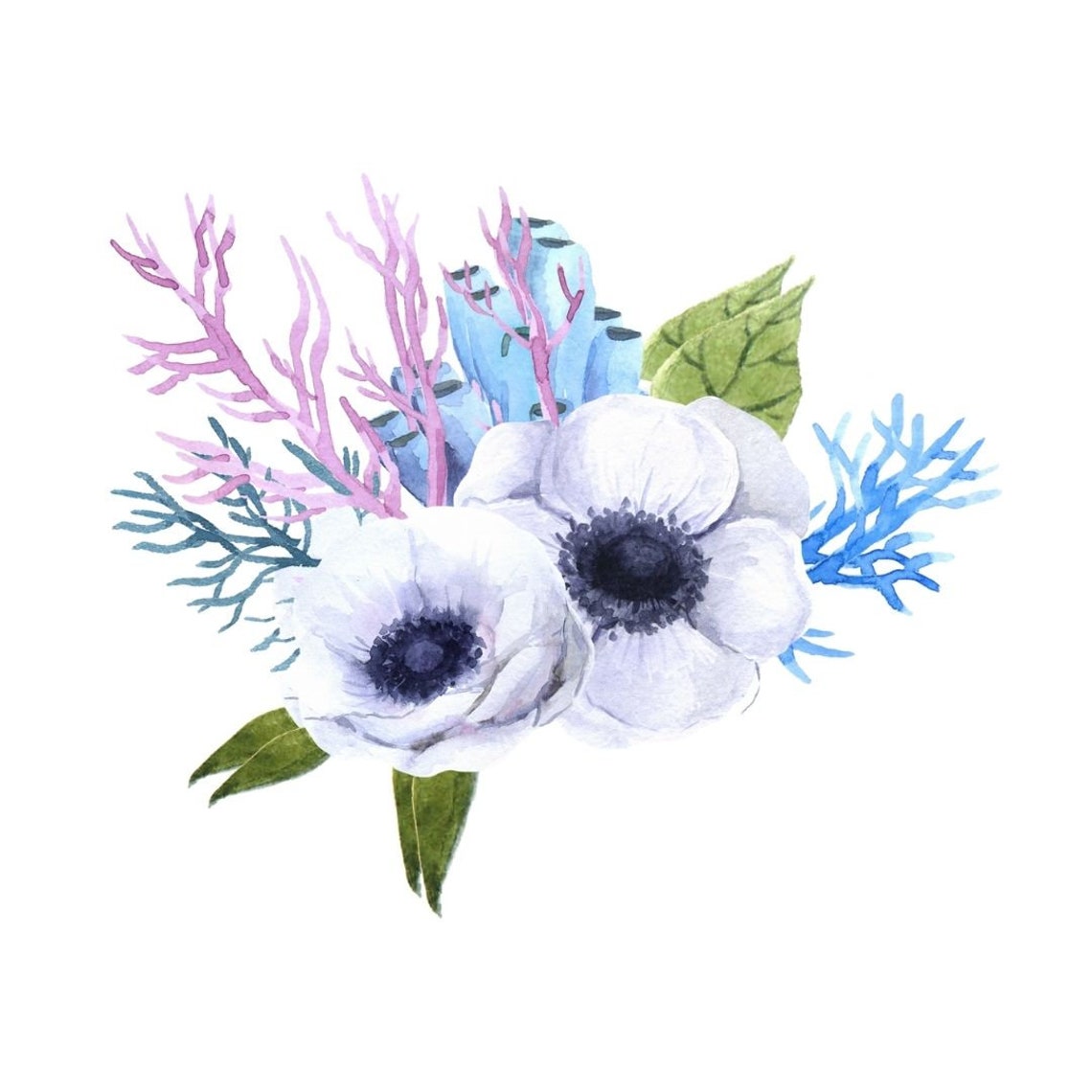 10 Colorful Ocean Svg coral Svgsilhouettespng Cut File | Etsy