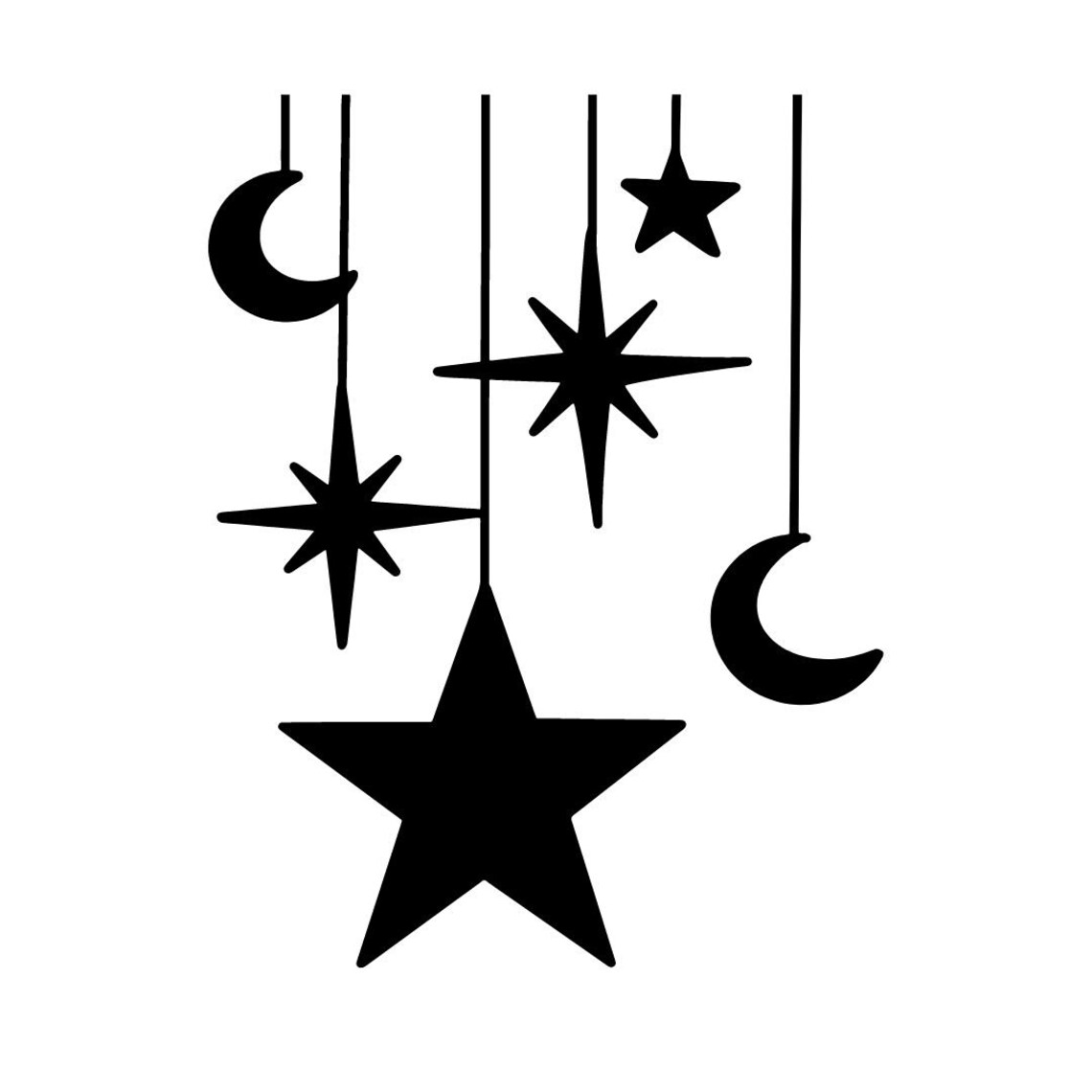 8 Moon and Stars Svg Bundle Moon Star Silhouette Moon Svg - Etsy