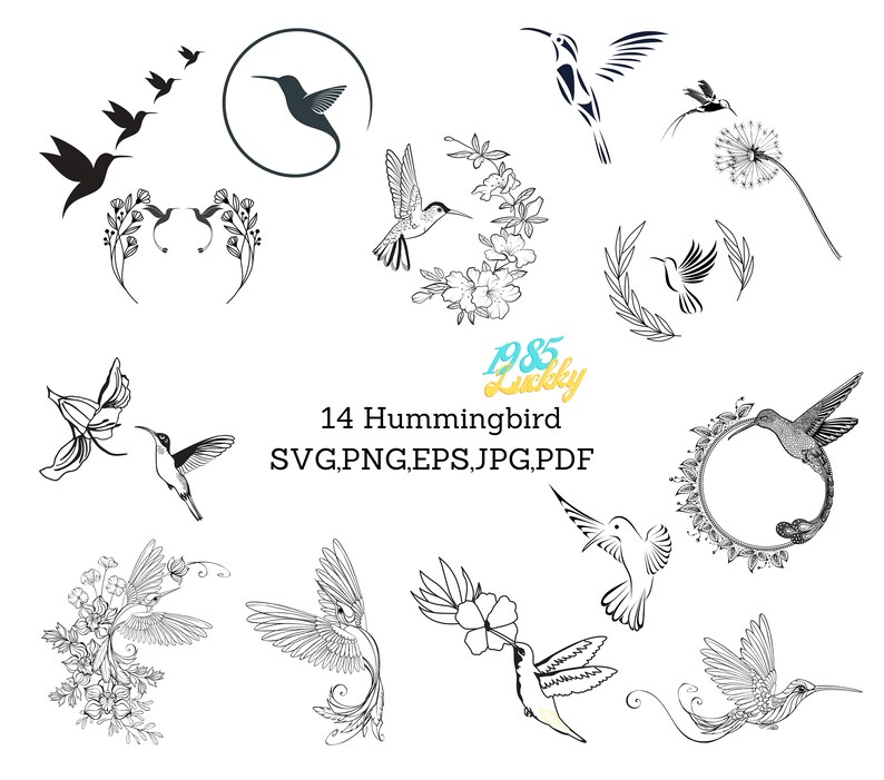 14 Hummingbird Svg Png Eps Eps ,bird SVG PNG, Hummingbirds Svg, Humming ...