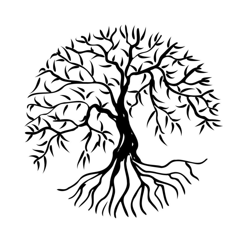 20 Svg Tree of Life Black SVG File Roots Leavestree Svg - Etsy