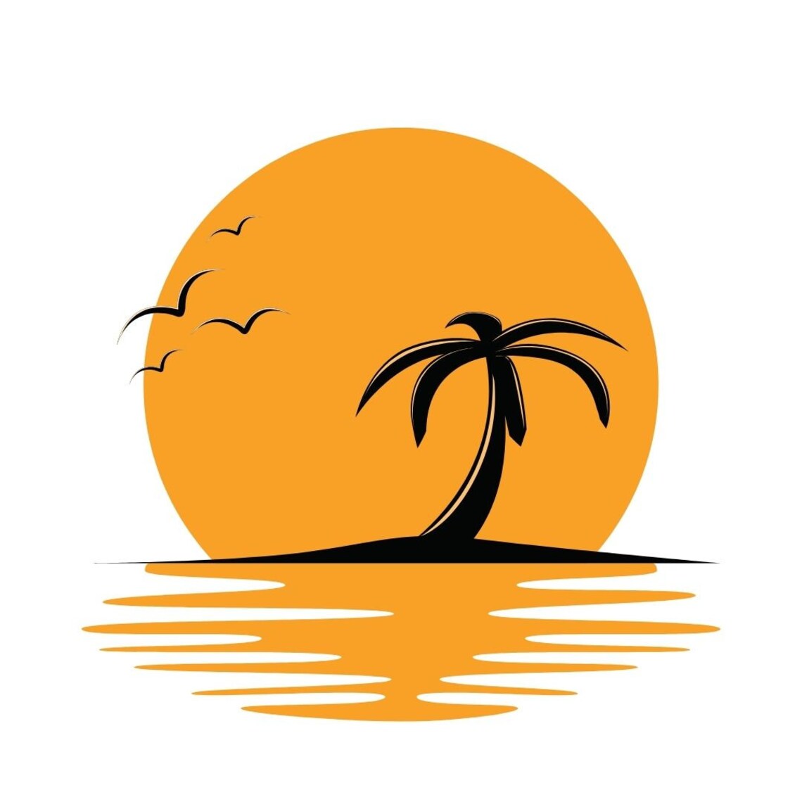 4 Palm Tree Svg ,embroidery Design, Sunsrt Palm Tree, Summer Beach ...