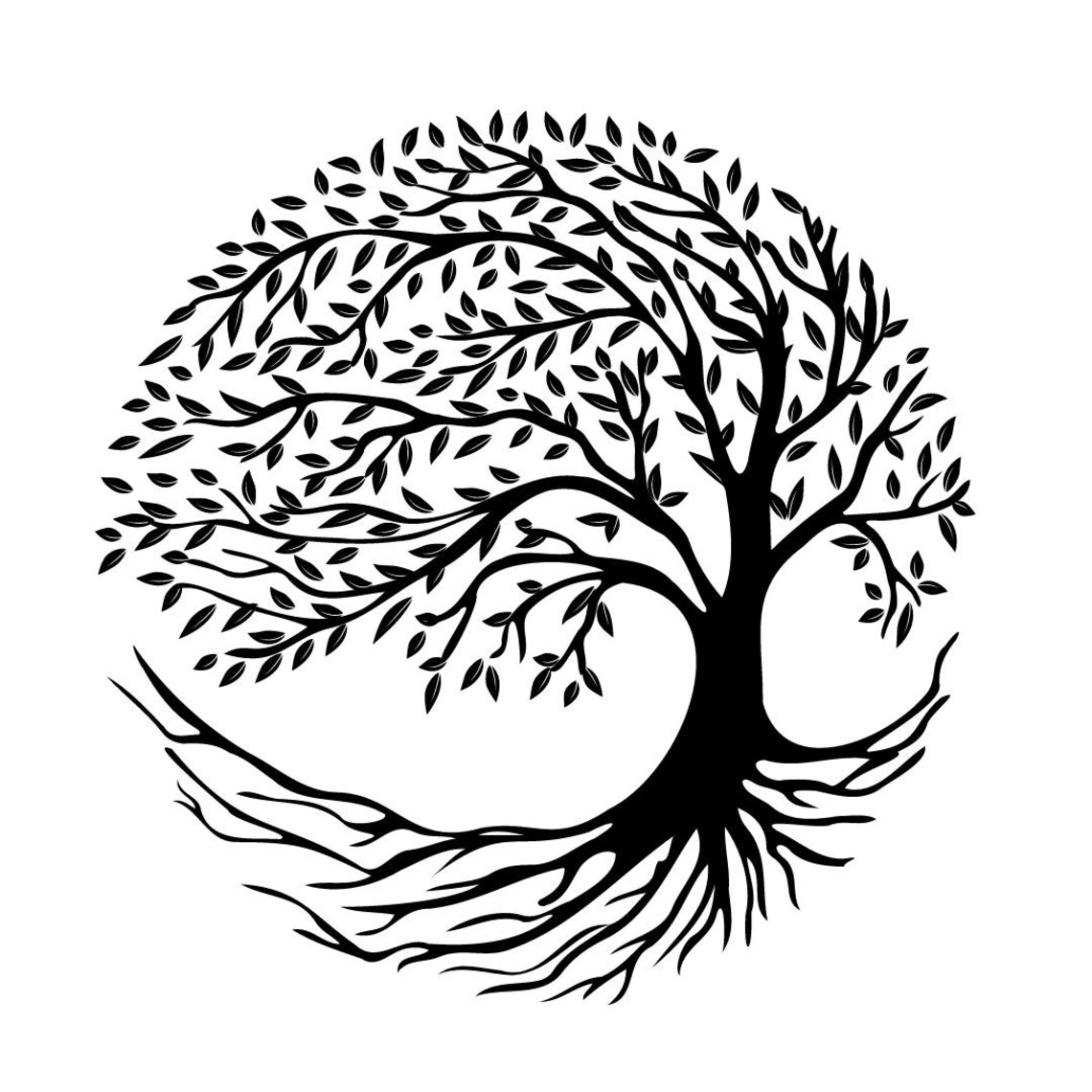 20 Svg Tree of Life Black SVG File Roots Leavestree Svg - Etsy