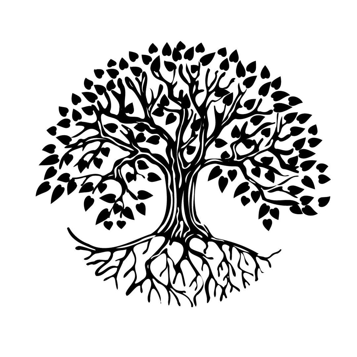 20 Svg Tree of Life Black SVG File Roots Leavestree Svg - Etsy