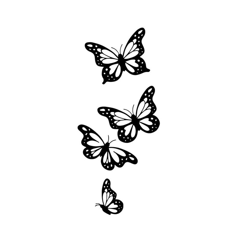 6 Butterfly Swarm SVG, Butterfly SVG File, Layered Butterfly SVG ...