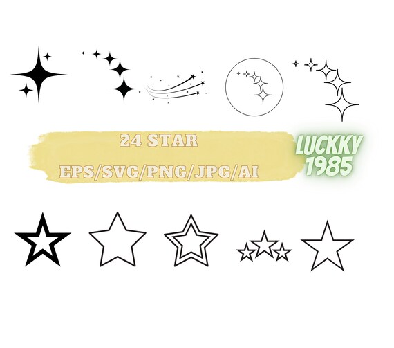10 SPARKLE SVG Stars SPARKLE Svg Sparkle Svg Cut Files for - Etsy