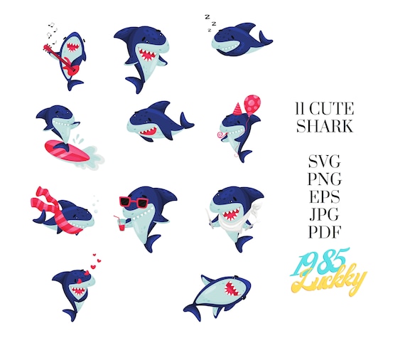 11 Cute Shark SVG Shark Bundle SVG Shark Week SVG Bundle - Etsy Canada