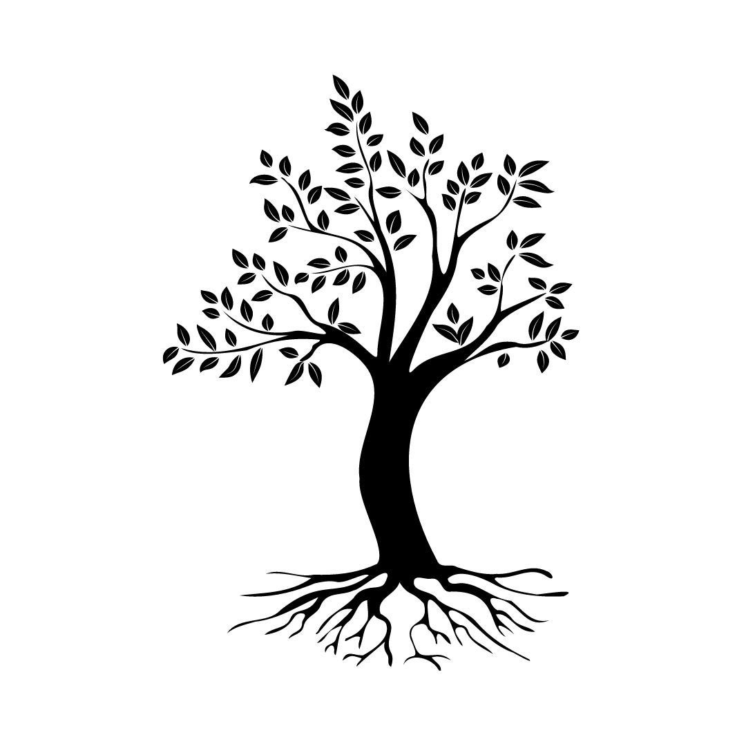20 Svg Tree of Life Black ,SVG File, Roots Leaves,tree Svg, Family Tree ...