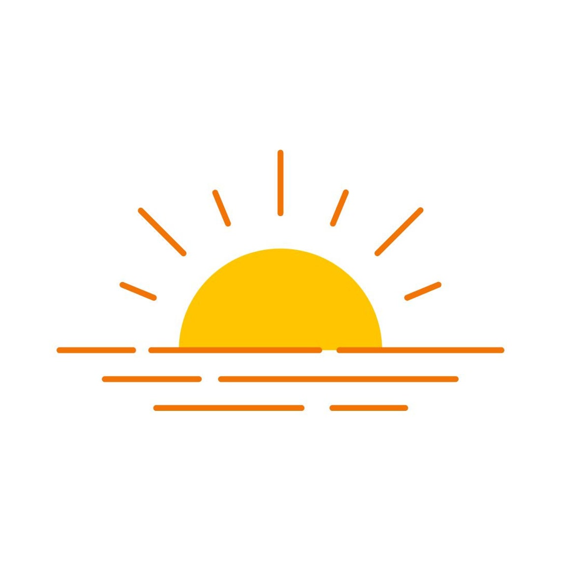 10 Sunset Sunset Over Sea Scene Cut File Sunset Scene SVG - Etsy