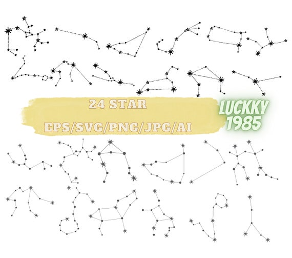 24 Star Svgstar Png Stars Bundle Svgsparkle SVG Stars - Etsy