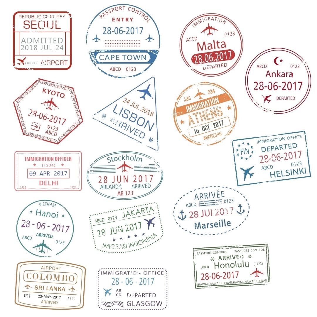 Pretend Passport Stamps For Kids