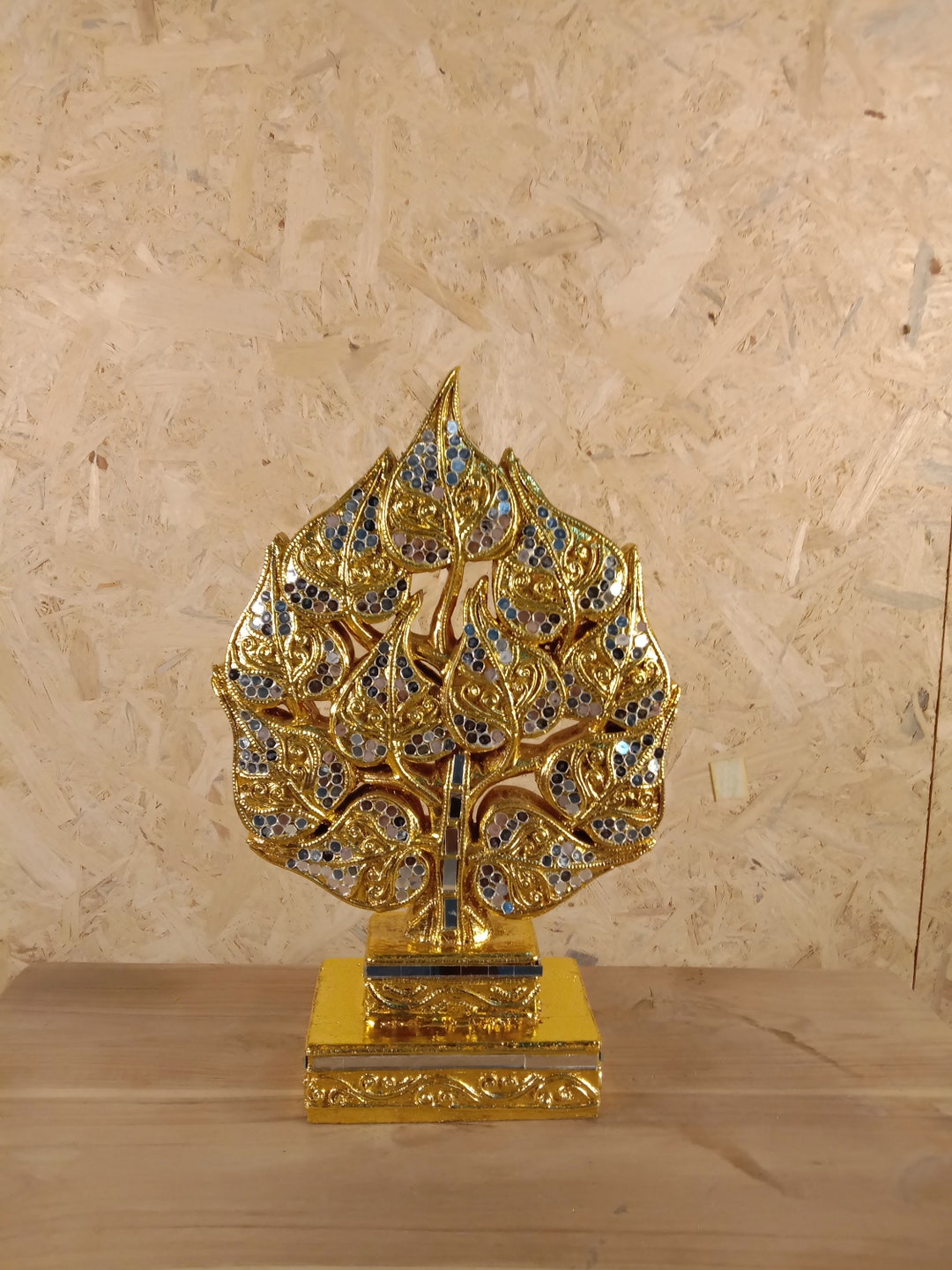 Home Decor Wood-carving,domain Thai Bodhi Leaves ,hand Craft Samanea ...