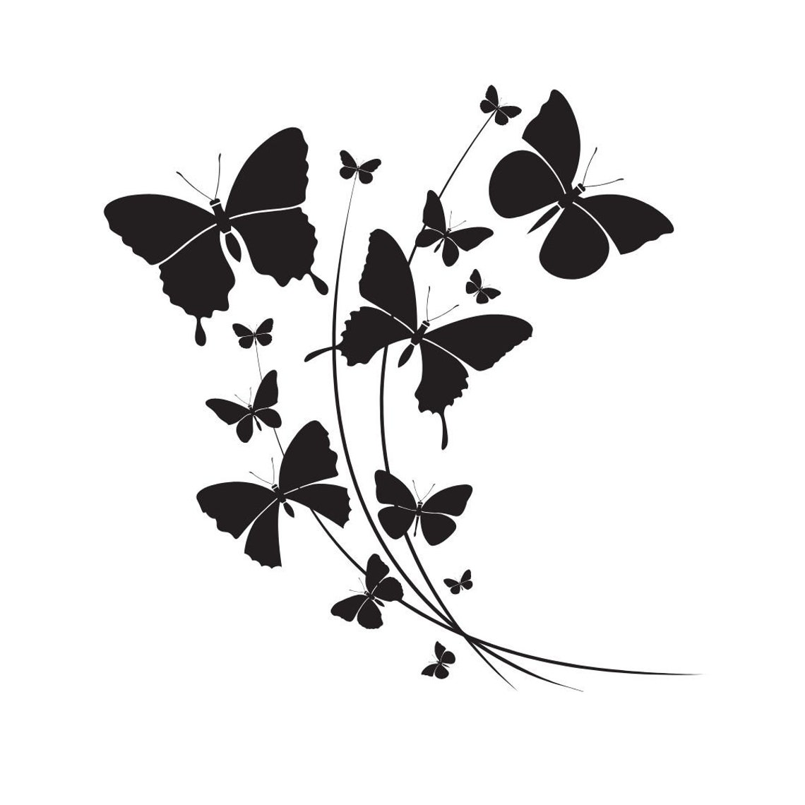 6 Butterfly Swarm SVG Butterfly SVG File Layered Butterfly - Etsy