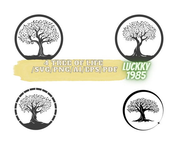 4 Tree of Life SVG Tree Svg tree of Life Png tree - Etsy