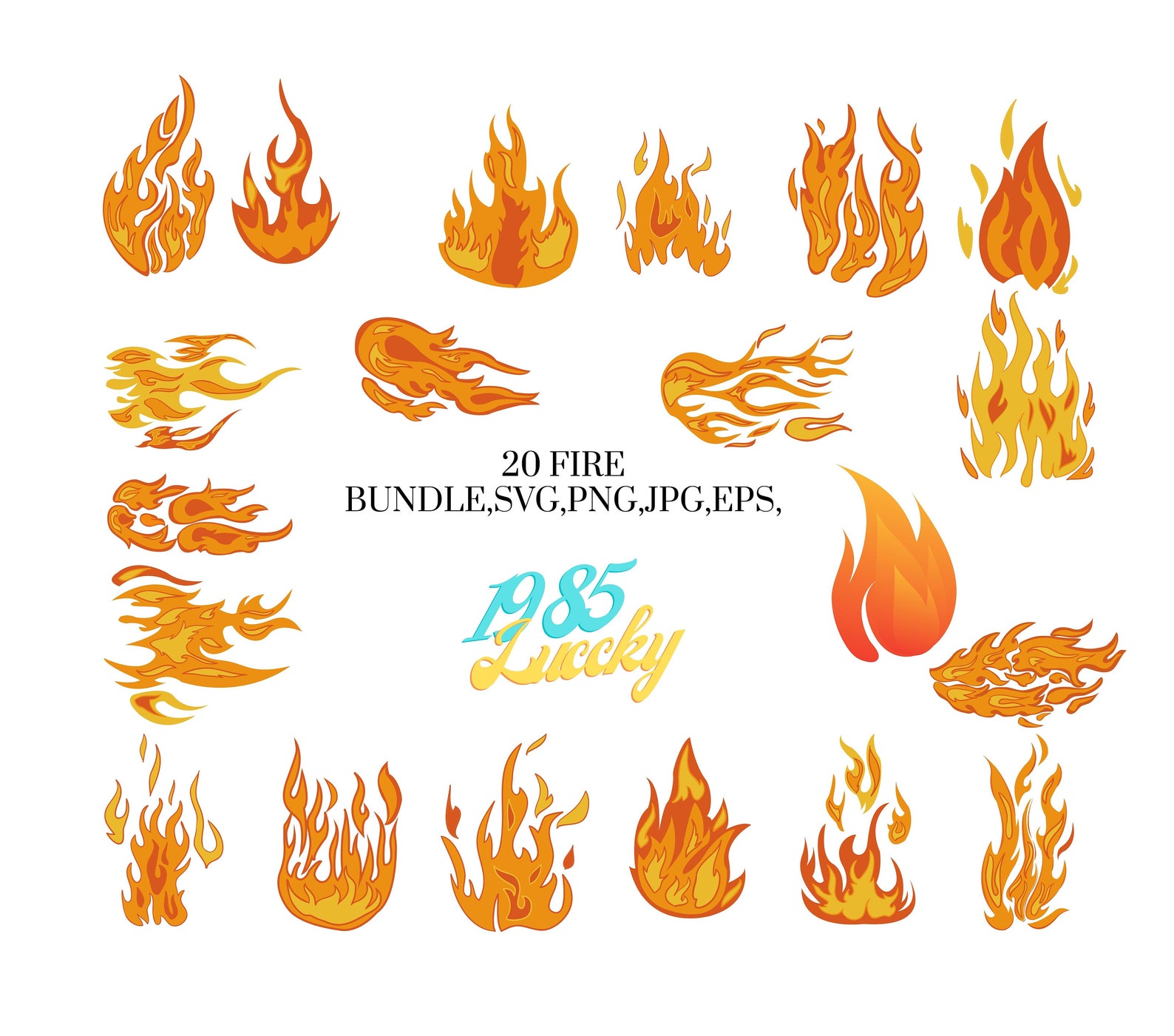 20 Fire Bundle Svg Fireball Svg Fire Svg Flames Svg Flame | Etsy