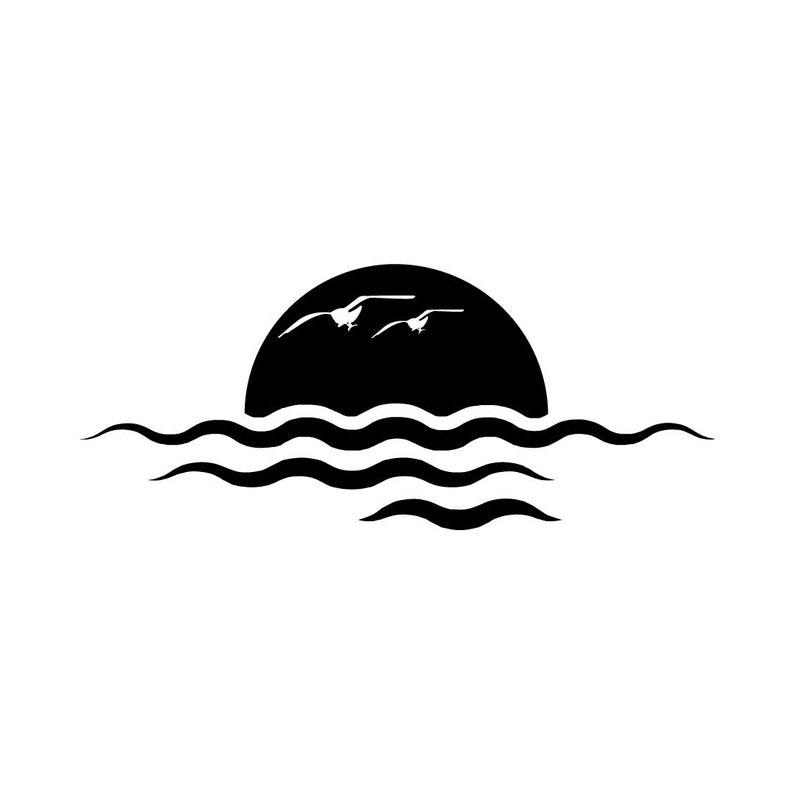 10 Sunset Sunset Over Sea Scene Cut File Sunset Scene SVG - Etsy