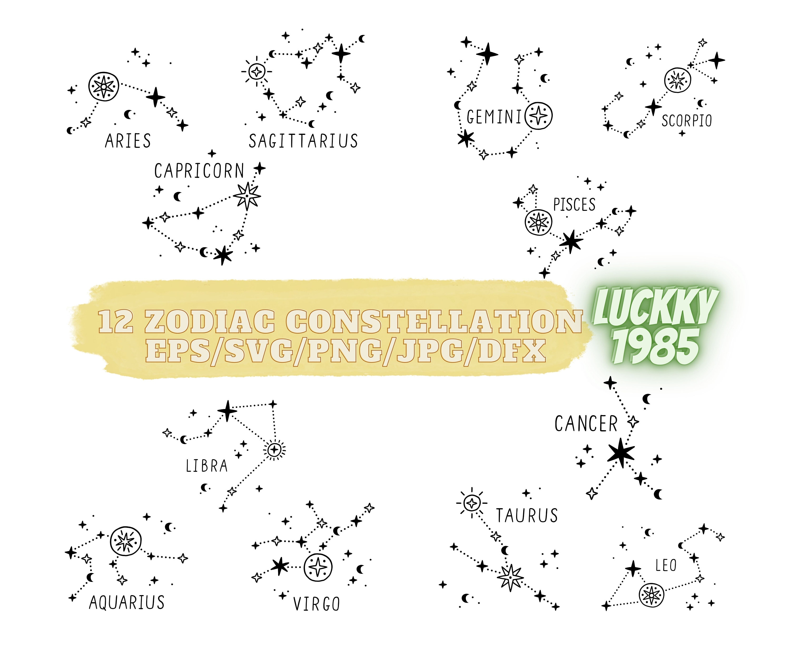 Free printable zodiac constellations 60 photos - Astrologytoyou.com