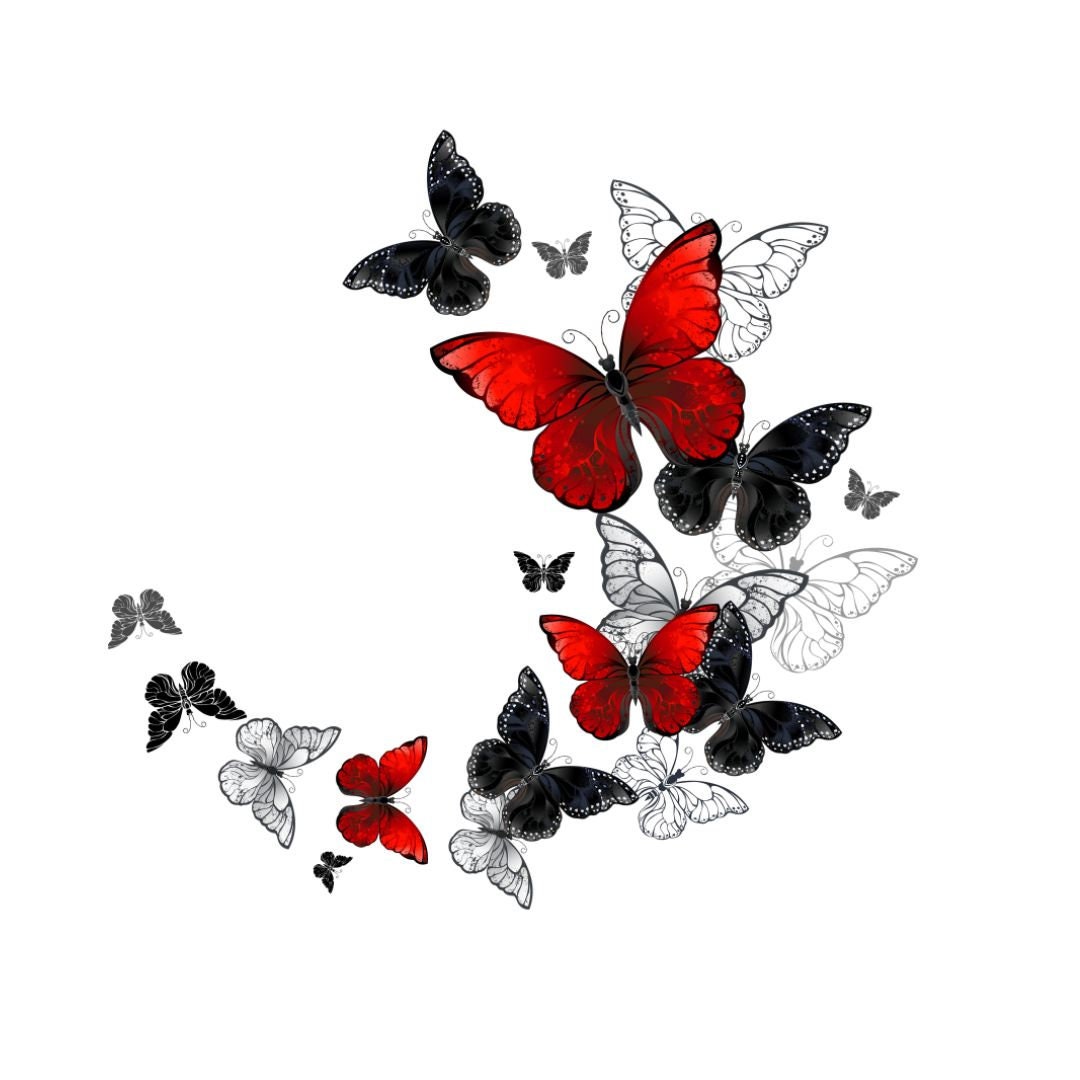 5 Butterfly Swarm SVG, Butterfly SVG File, Layered Butterfly SVG ...