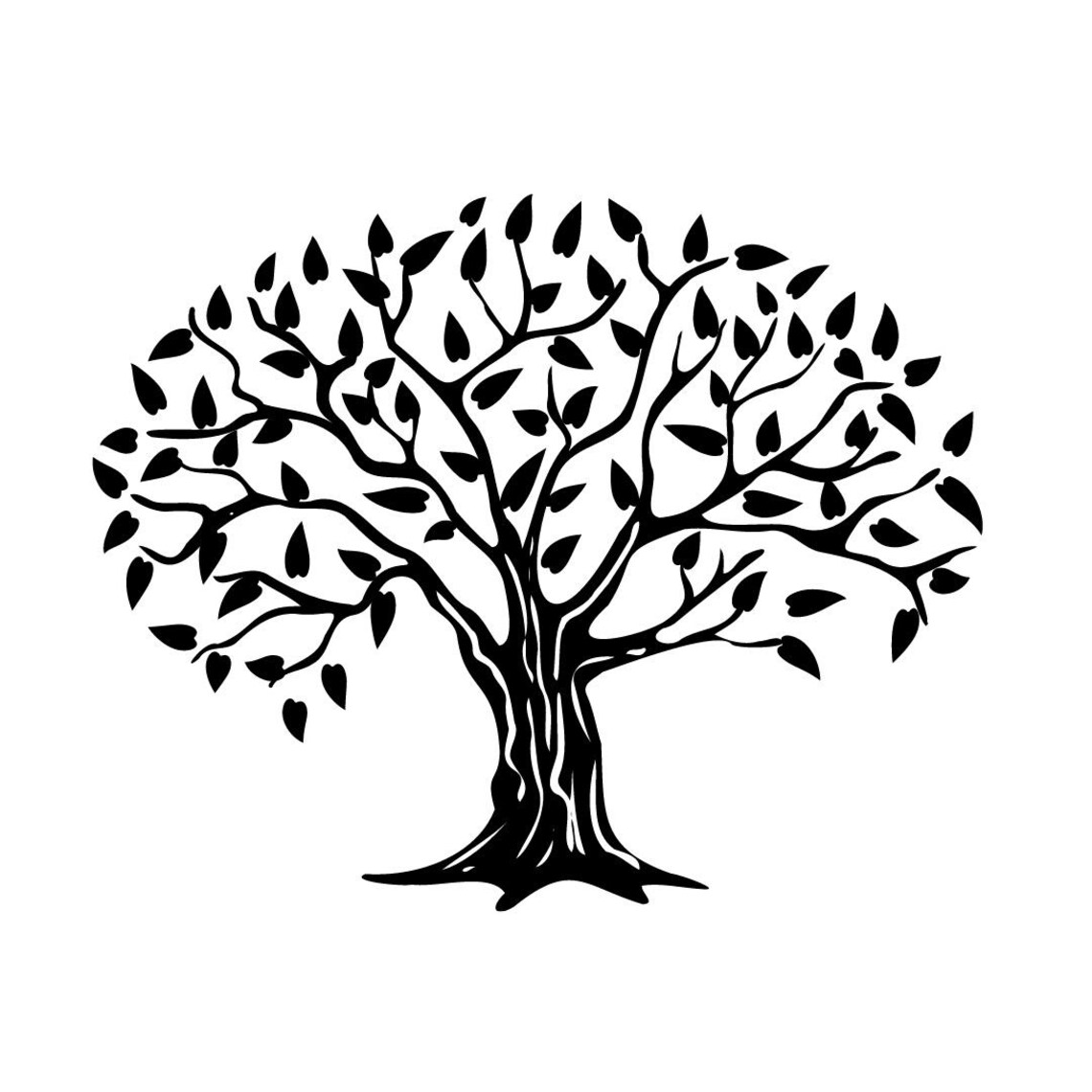 20 Svg Tree of Life Black SVG File Roots Leavestree Svg - Etsy
