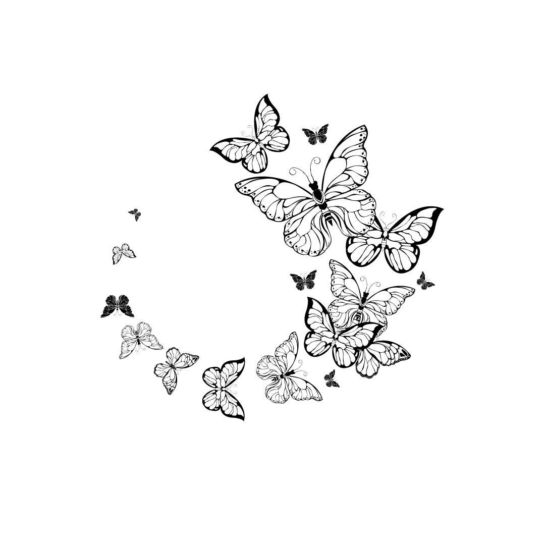 5 Butterfly Swarm Svg Butterfly Svg File Layered Butterfly Etsy