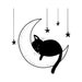 6 Moon Cat SVG, Cat SVG Files for Silhouette, Cameo & Cricut.moon Star ...