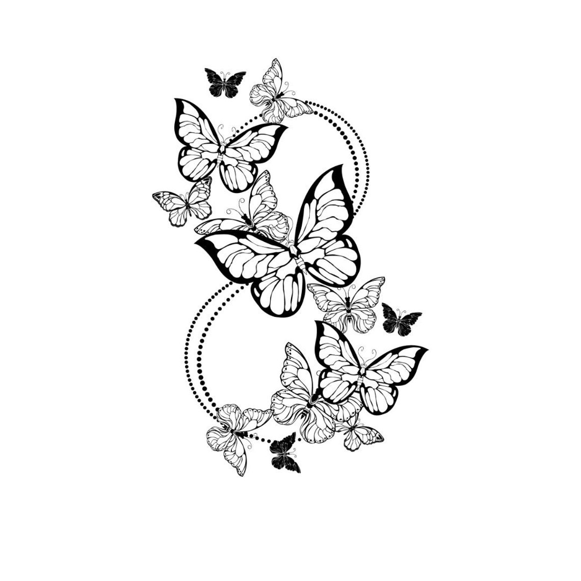 5 Butterfly Swarm SVG Butterfly SVG File Layered Butterfly - Etsy