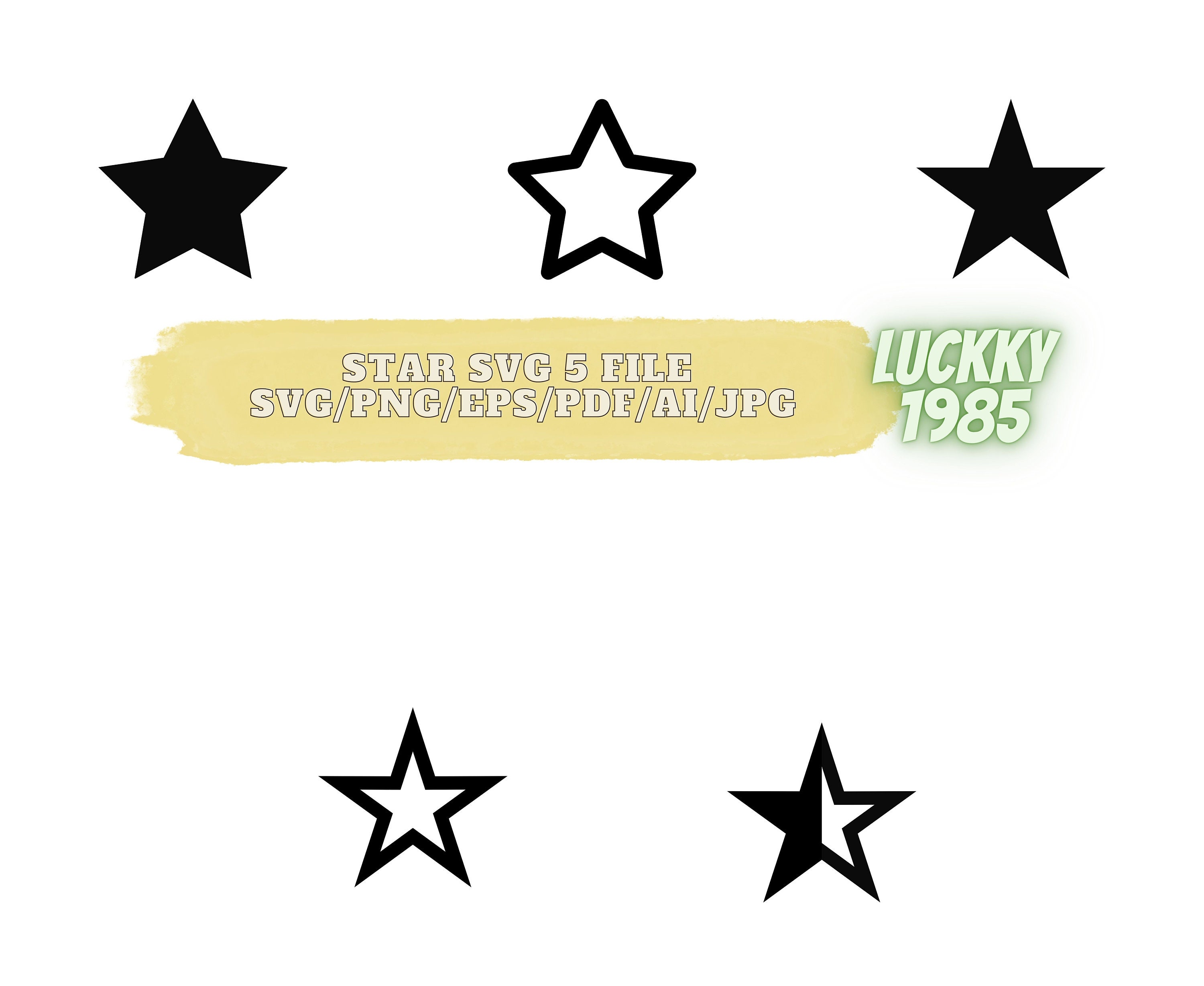 Star Svg 5 File,star SVG Files Star Cut Files Star Vector Files Star ...