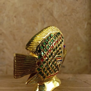 2 Pcs Fish(cover Gold Leaf) ,handmade Wood Carving of Fish Decorating ...
