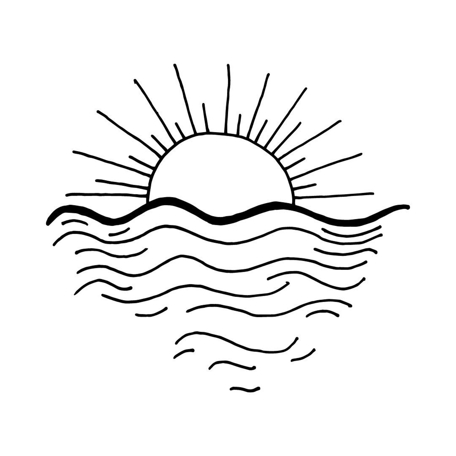 10 Sunset Sunset Over Sea Scene Cut File Sunset Scene SVG - Etsy