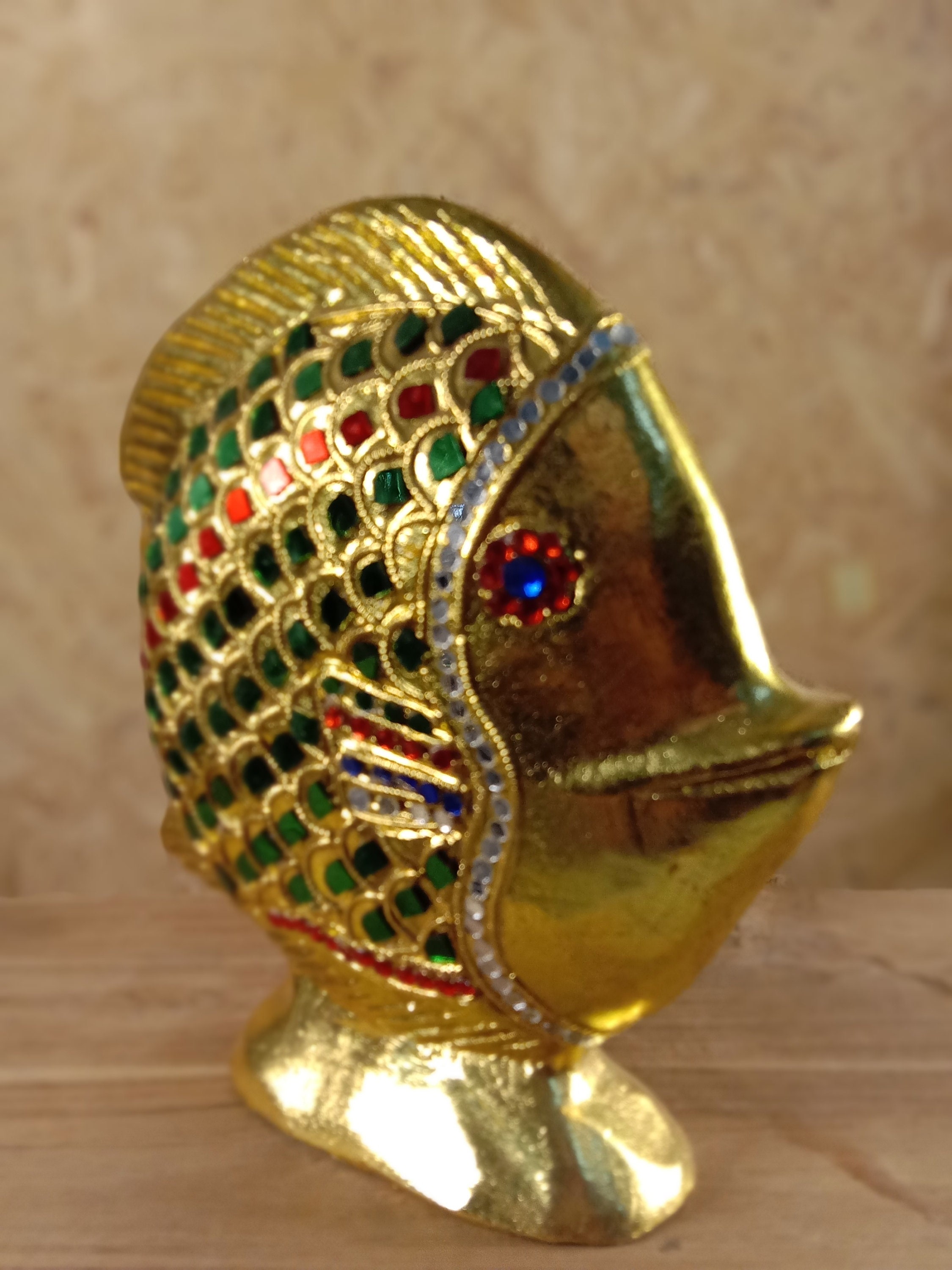 2 Pcs Fishcover Gold Leaf handmade Wood Carving of Fish | Etsy