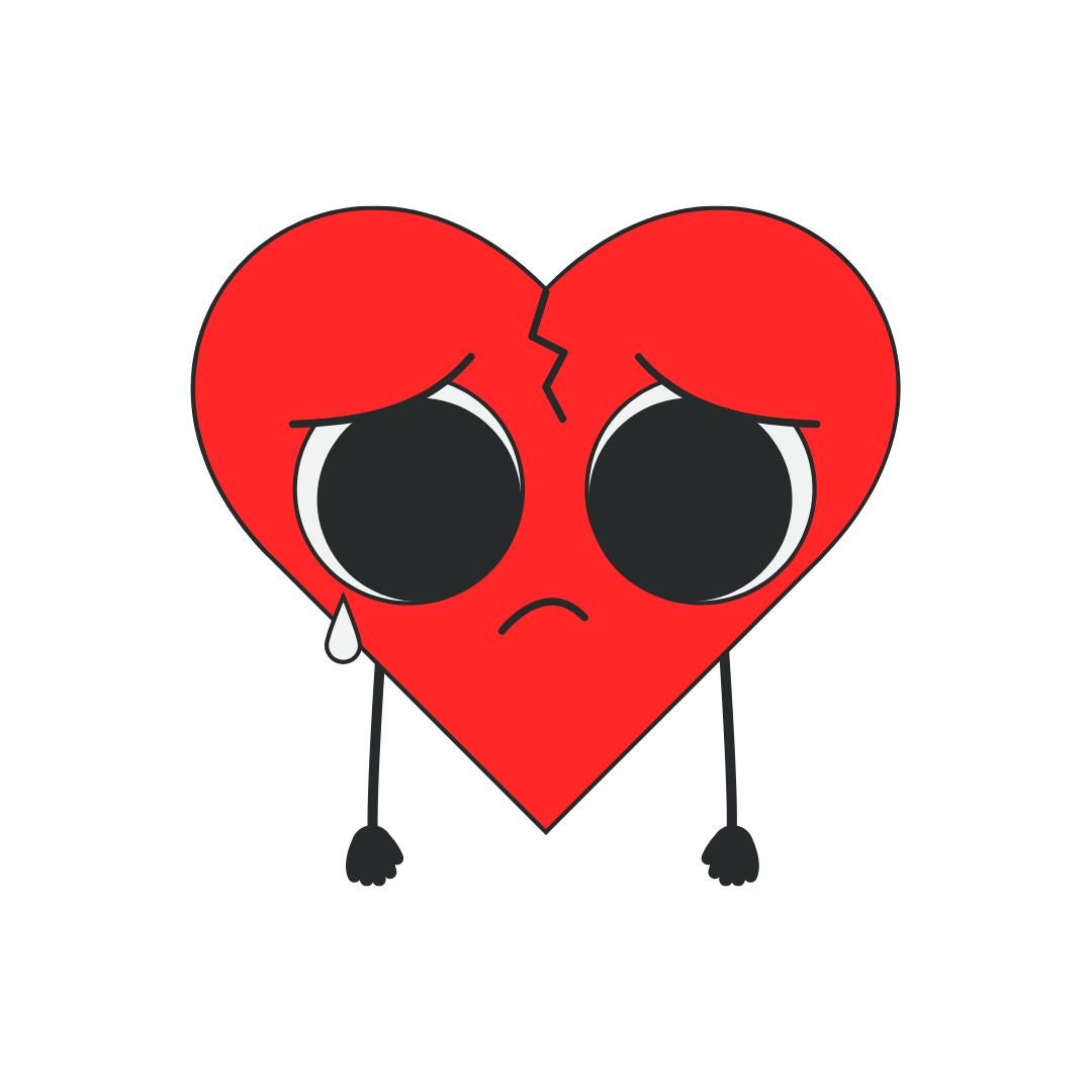 6 Sad Heart Svg, Baby Benito, Clipart Sublimation, Silhouette,heart ...