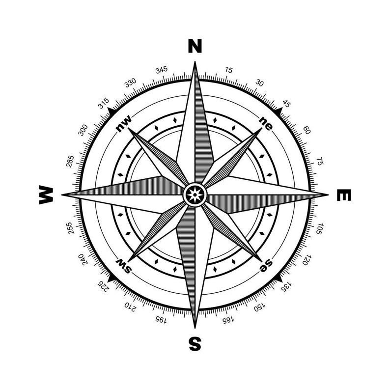 2 Compass Svg. Nautical Compass Svg. Compass Rose Svg. Compass Star Svg ...