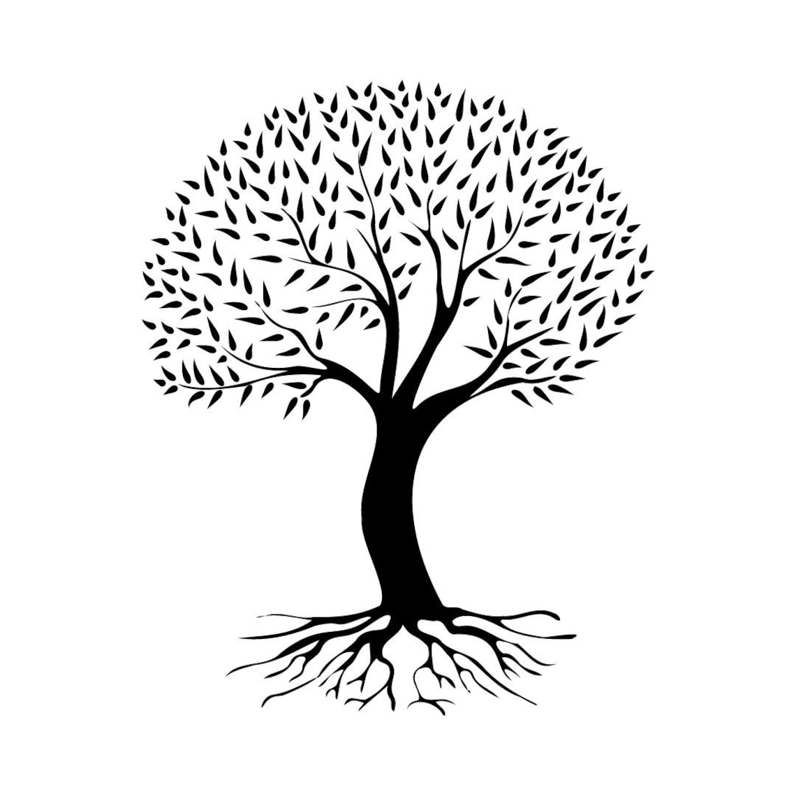 20 Svg Tree of Life Black SVG File Roots Leavestree Svg - Etsy