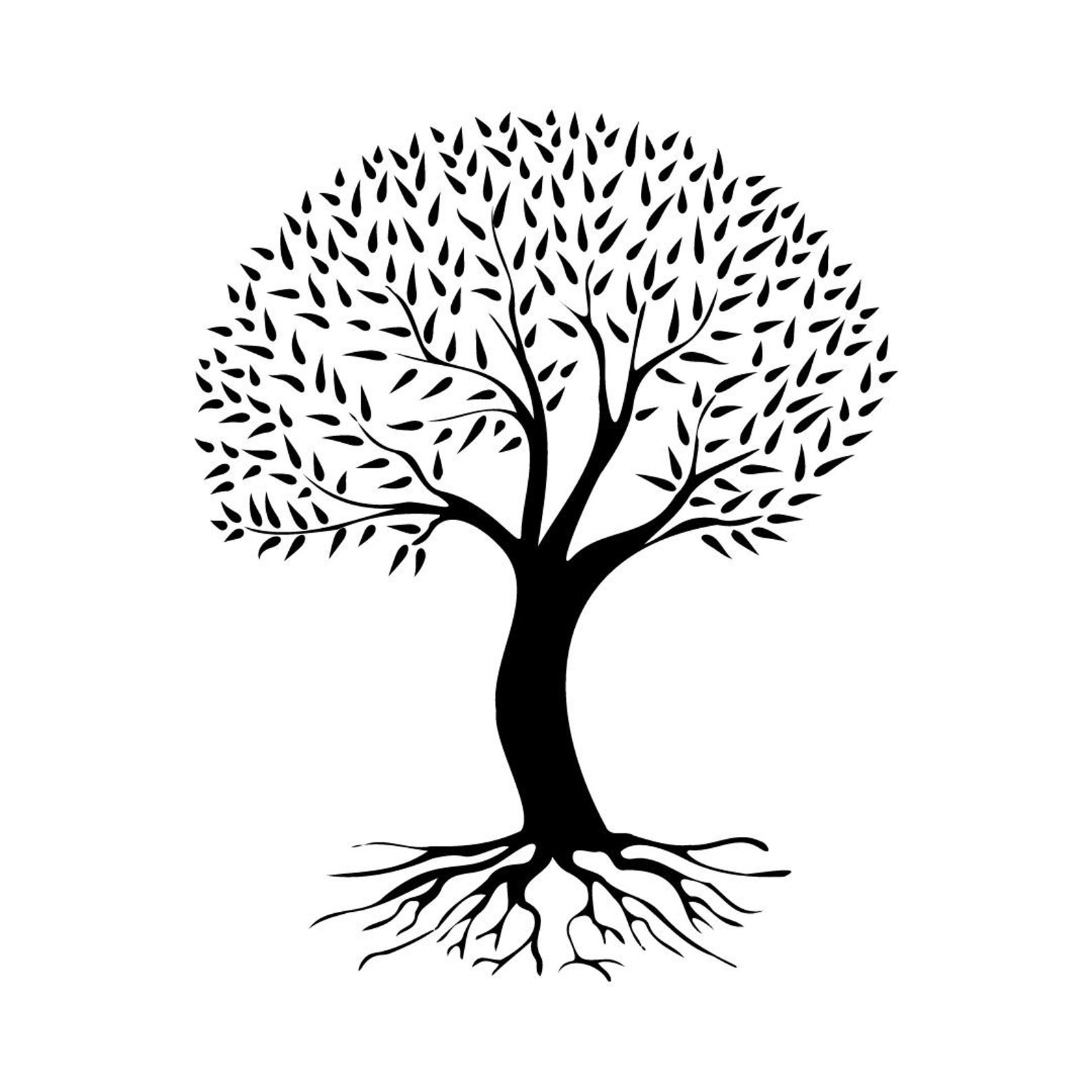 20 Svg Tree of Life Black SVG File Roots Leavestree Svg - Etsy