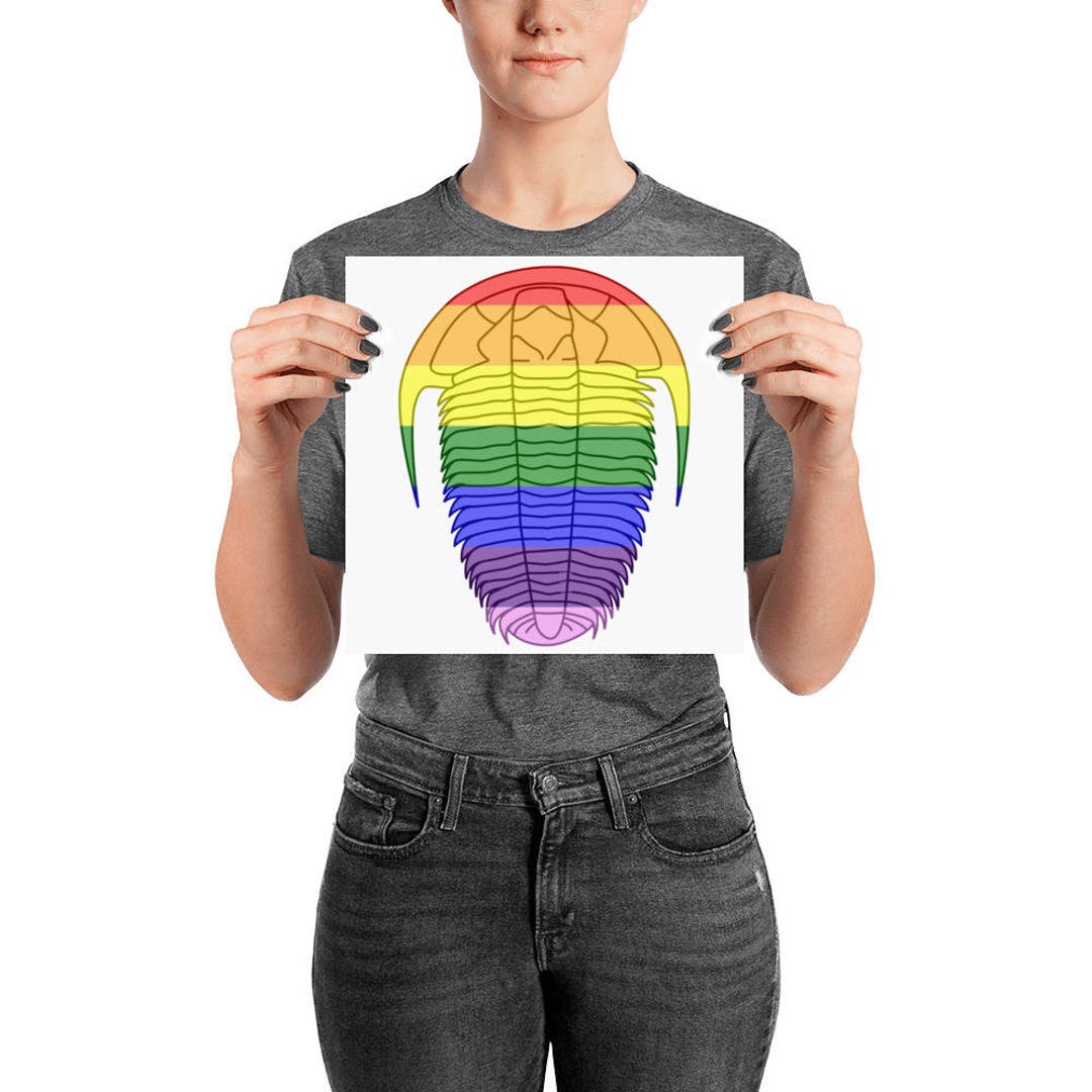 Rainbow Trilobite Poster, Fossil Coffee Art, Geology Lover, Rockhound ...