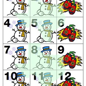 January Daily Numbers Calendar, Winter Classroom Calendar Pieces ...