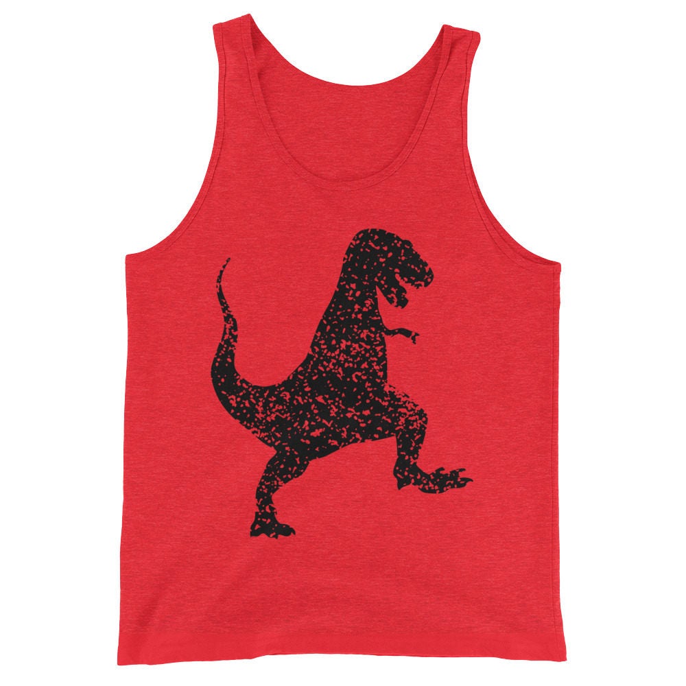 Large Distressed T-rex Tank Top Tyrannosaurus Dinosaur Lover - Etsy