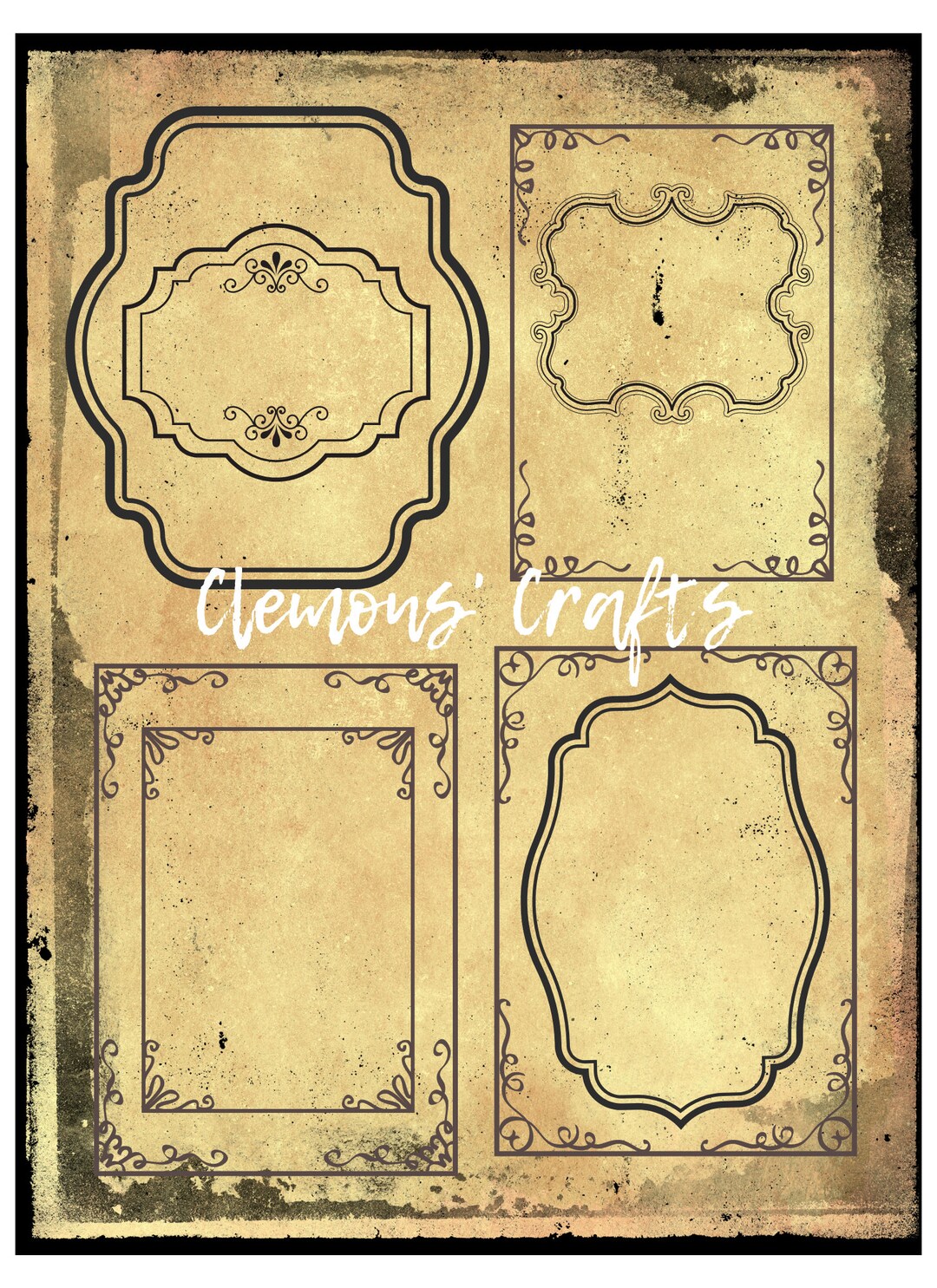 Halloween Labels for Junk Journals and Crafts - Distressed - Gothic ...