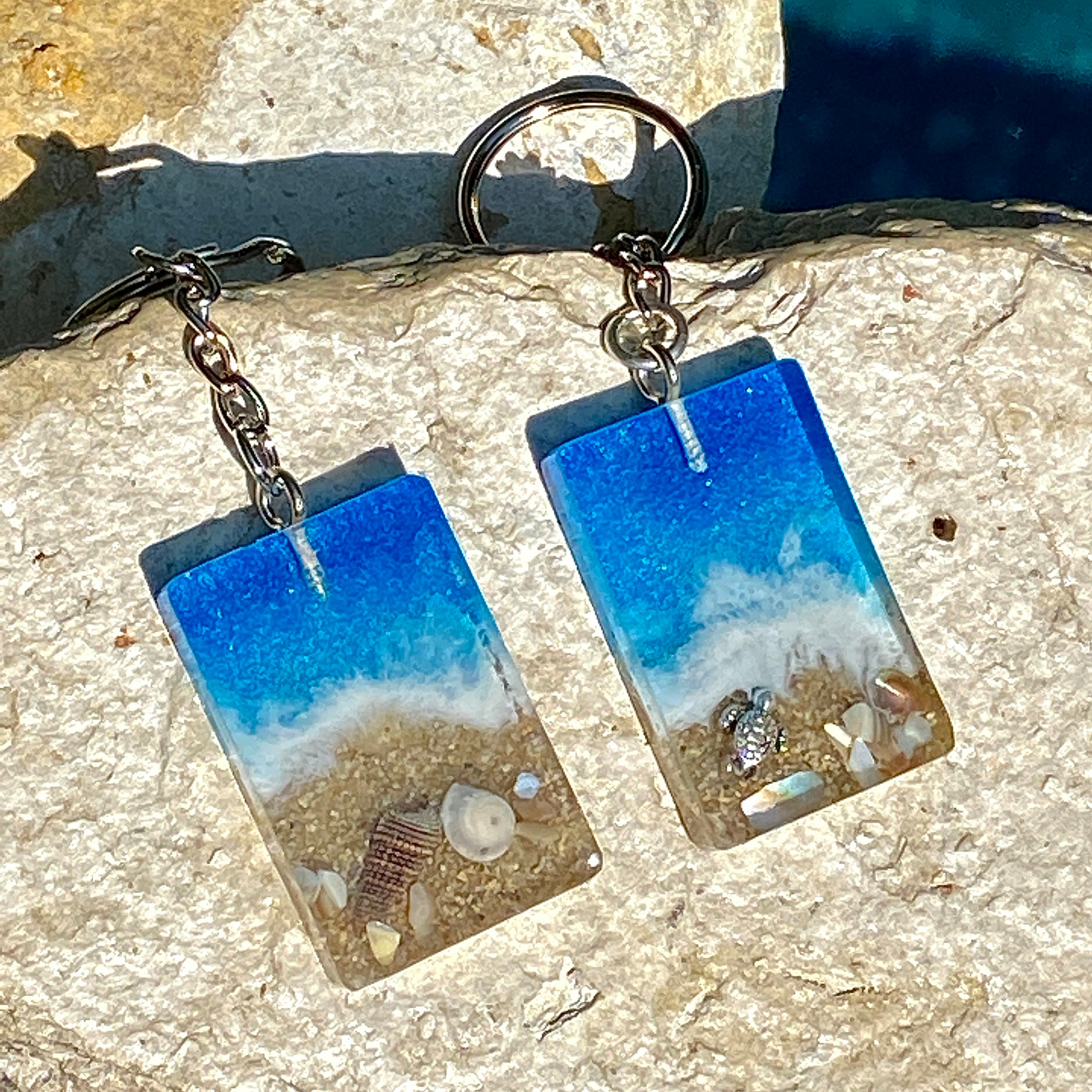 Resin 3D Beach Keychain 3 Sizes Sea Turtle Jewelry Beach - Etsy UK