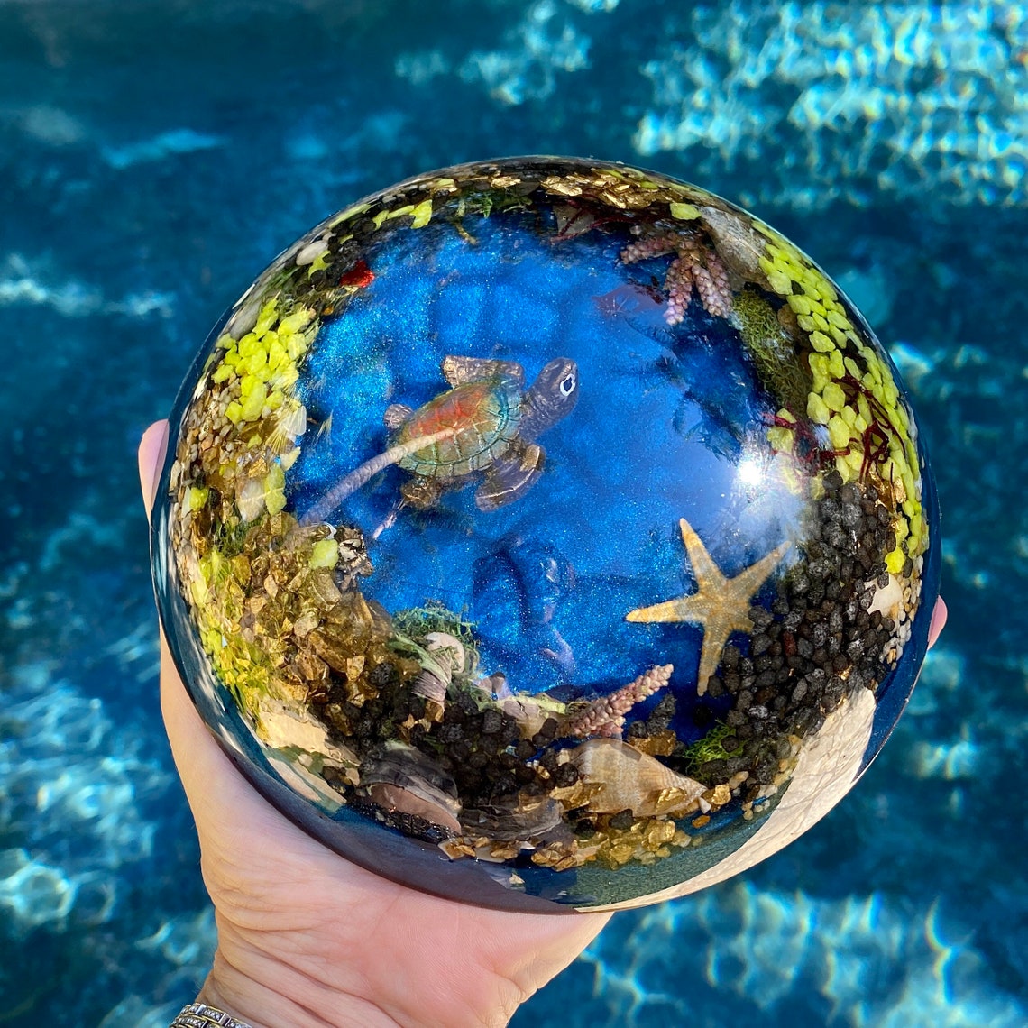 Supersize Sea turtle dome aquarium resin ocean aquarium dome | Etsy