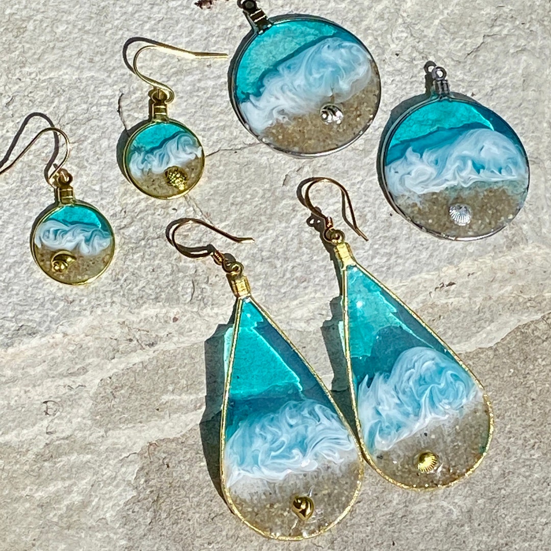 Sandy Beach Earring, Beach Jewelry, Tropical Jewelry 2165 - Etsy