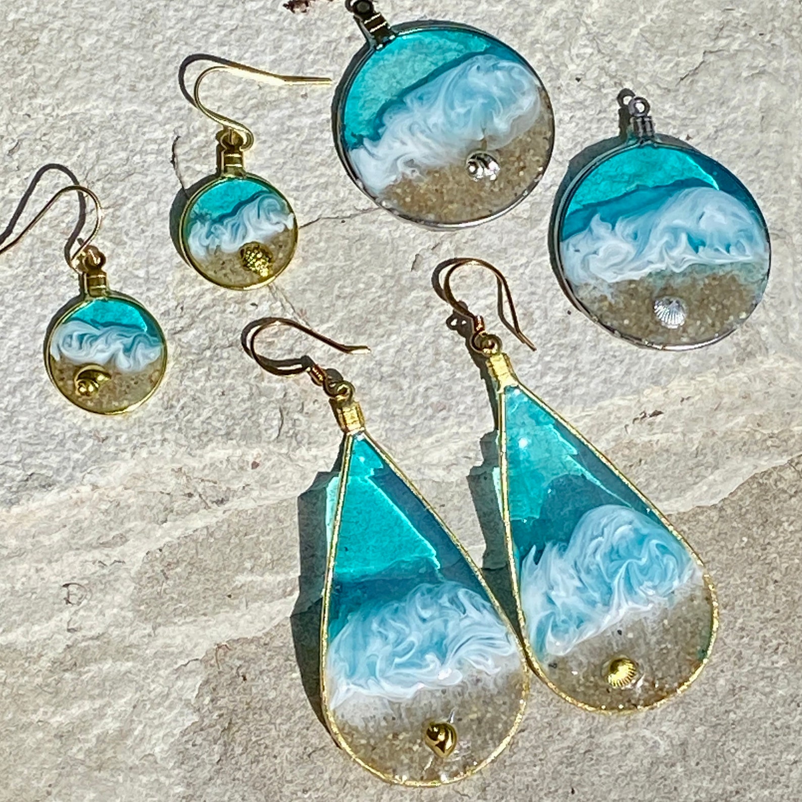 Sandy Beach Earring Beach Jewelry Tropical Jewelry 2165 - Etsy