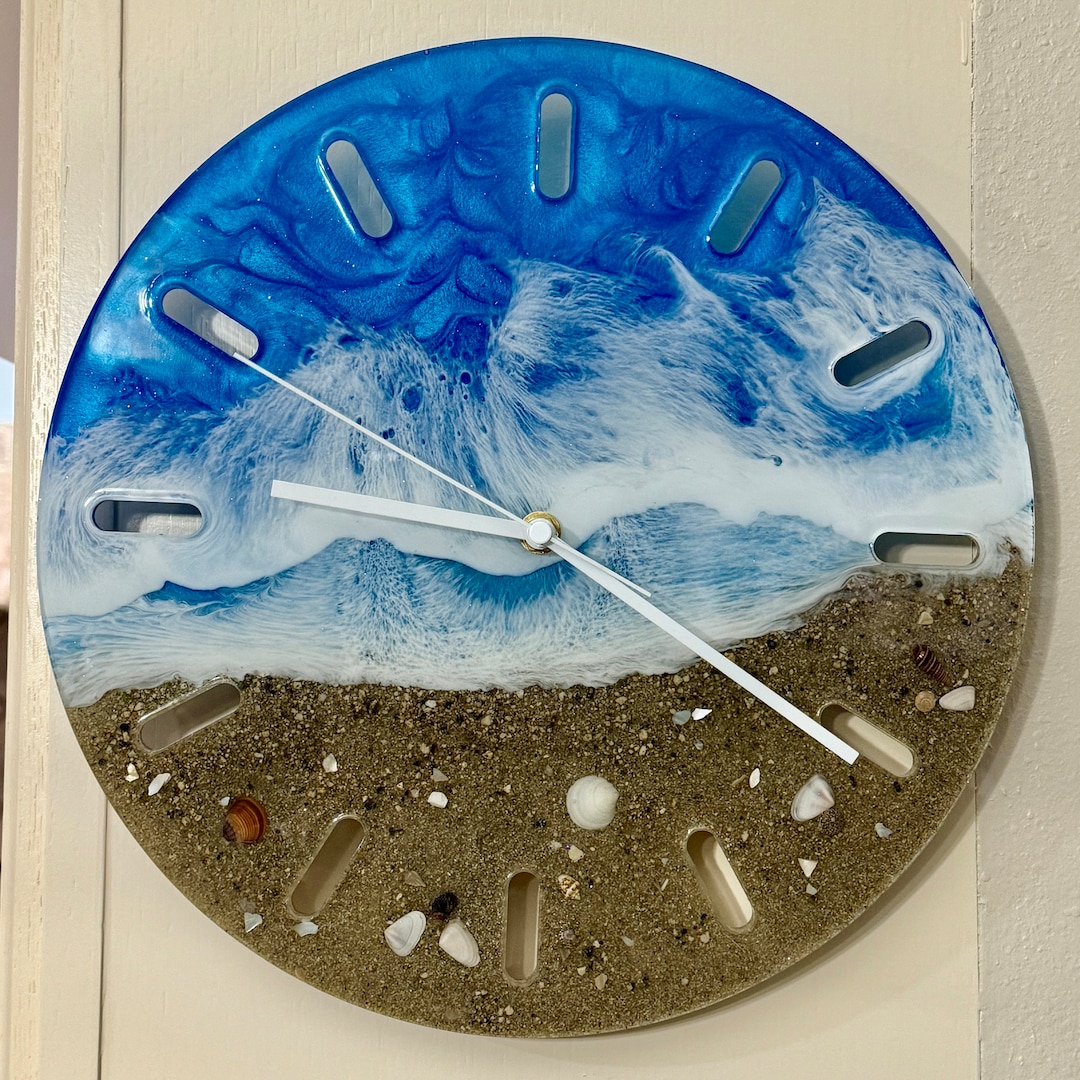 Ocean Waves Wall Clock, Beach Clock - Etsy