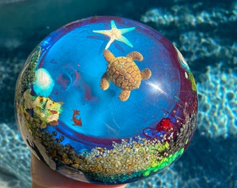 Sea Turtle Resin Diorama - Etsy