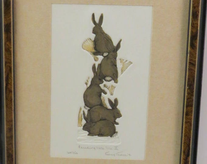 Receding Hare Line Original Rabbit Art Listed Artist Nancy Nemec ...