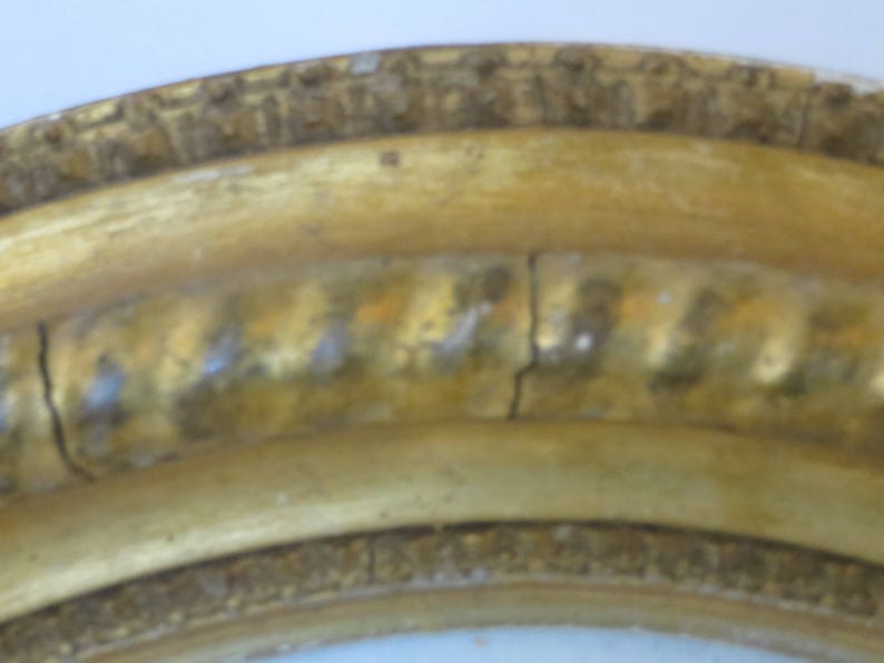 Antique 19th Century Oval Gilded Frame Rope Detail - Etsy