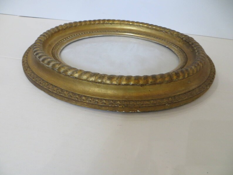 Antique 19th Century Oval Gilded Frame Rope Detail - Etsy