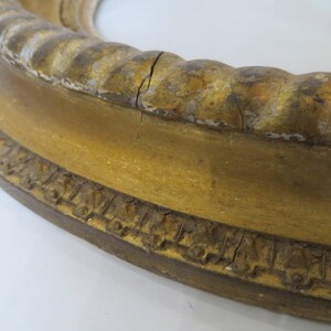 Antique 19th Century Oval Gilded Frame Rope Detail - Etsy